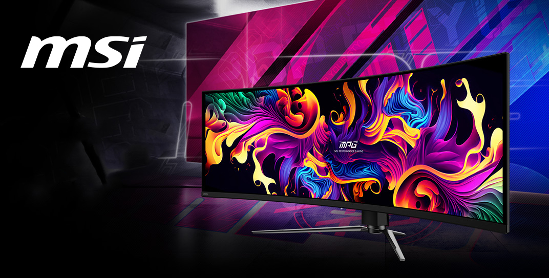 MSI MPG 491CQPX 49” DQHD Curved QD-OLED Gaming Monitor – 240Hz, 0.03ms GtG, DisplayHDR True ...